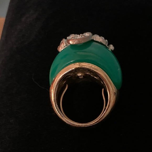 Kenneth Jay Lane | Jewelry | Kenneth Jay Lane Faux Jade Rhinestone ...